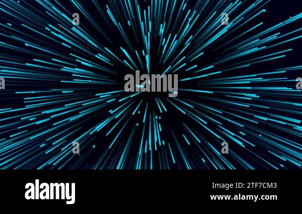 Abstract data flow space. Light rays. Explosion effect. Sci-fi Motion ...