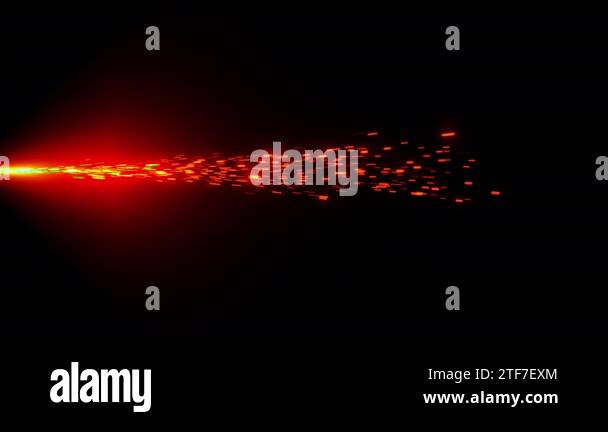 Abstract particles fire sparking motion flame with amazing flying ...