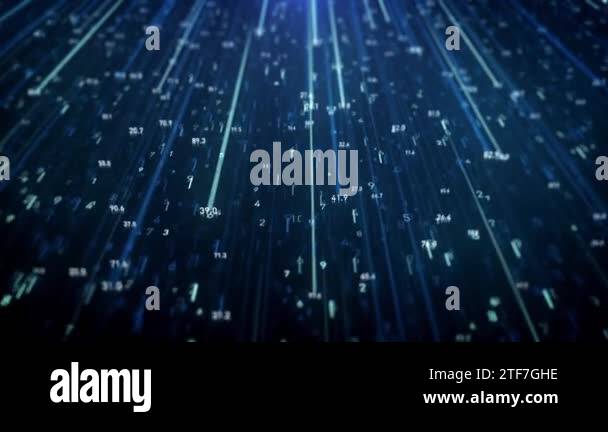Big Data Digital Business Hitech Background/ 4k animation of an ...
