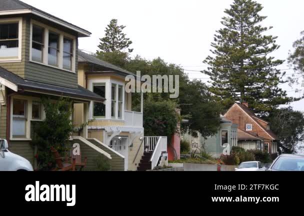 Old victorian style houses, historic Monterey, California. Colonial ...