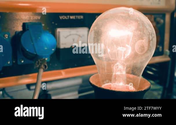 Unstable operation of the gasoline generator. The light connected to ...