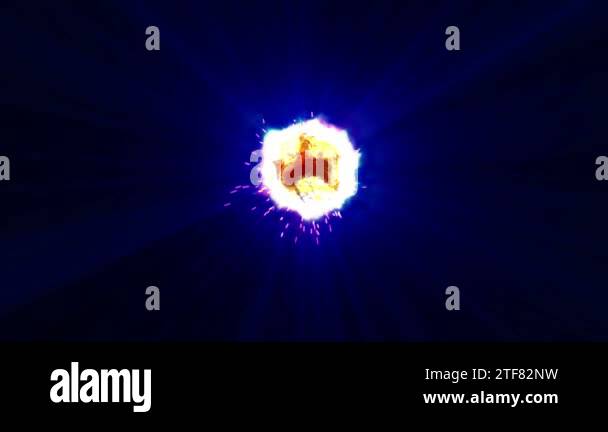 explosion fire light ray particle Stock Video Footage - Alamy