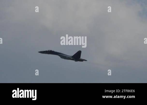 Russian military fighter plane in flight Stock Video Footage - Alamy