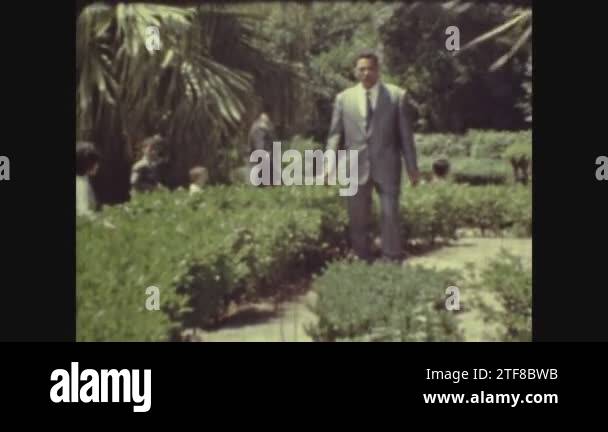 PALERMO, ITALY MAY 1966: Little girl with family first communion ...