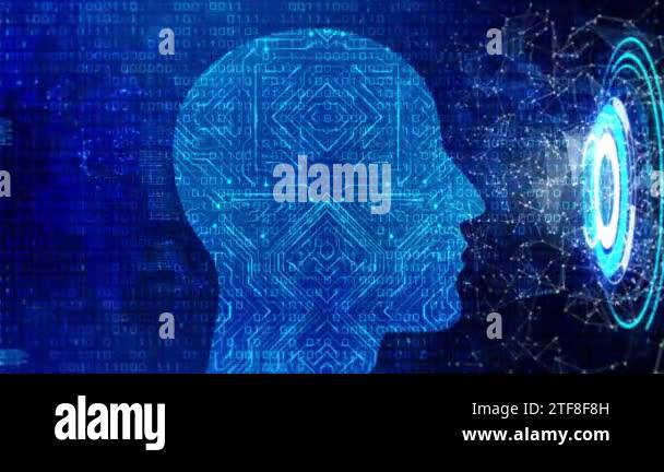 Future Technology Brain circuit Concept Visualization Loop Background ...