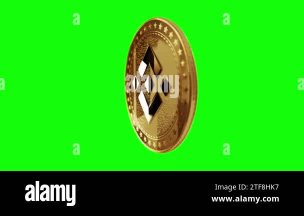 Binance BNB stablecoin cryptocurrency isolated gold coin on green ...