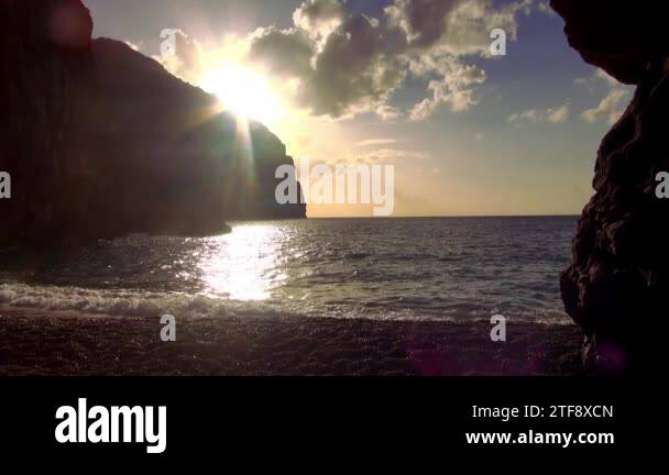 Beaches and islands summer sunset bay with rocky Stock Videos & Footage ...