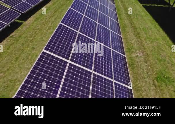 Solar panels installation and mounting on the farm. Alternative power ...