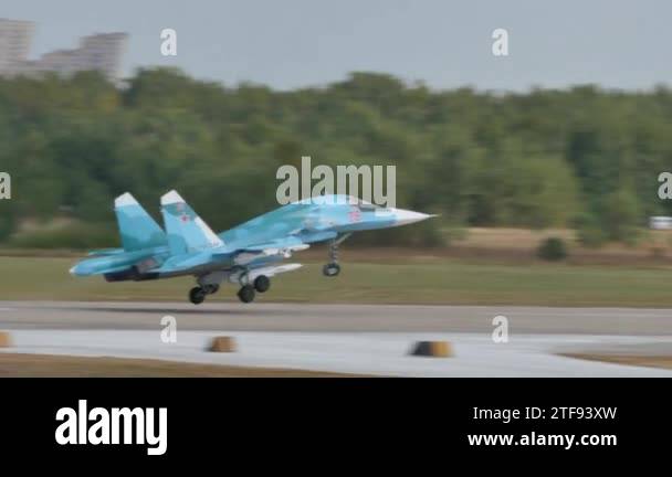 Sukhoi Su-34 Fullback supersonic fighter bomber jet aircraft of Russian ...