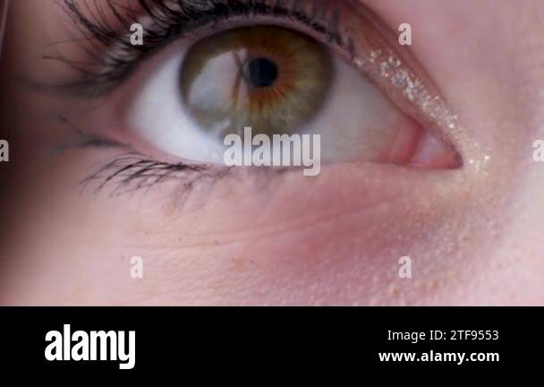Close up shot of eye opening Stock Video Footage - Alamy