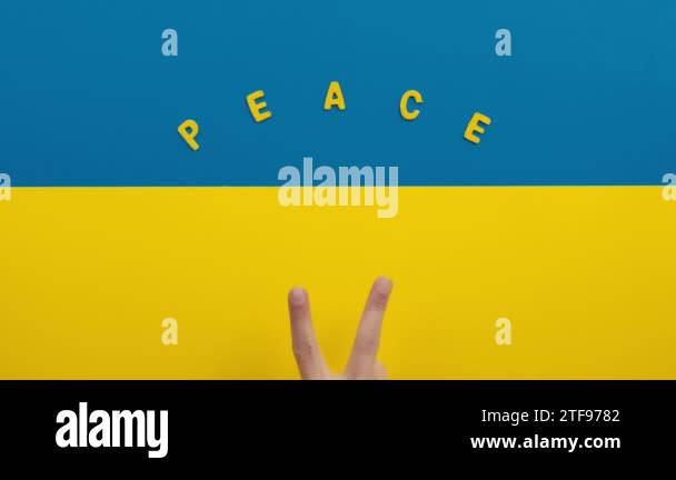 Ukraine peace symbol hand Stock Videos & Footage - HD and 4K Video ...