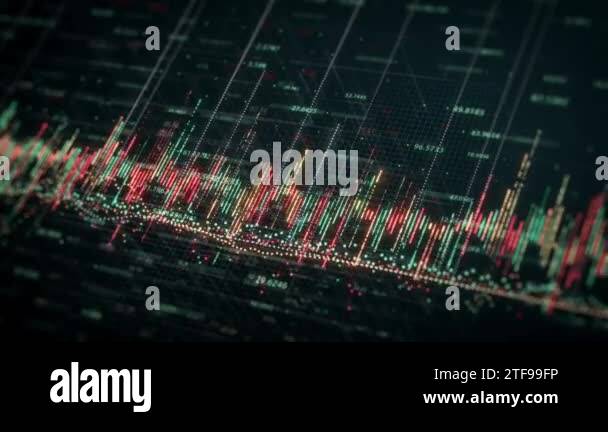 Business And Infographics Stats Market Data Background/ 4k animation of ...