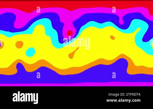 Rainbow transition animation with fluid simulation. Video pop art ...