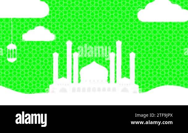 Mosque 3d element with green screen background Stock Video Footage - Alamy