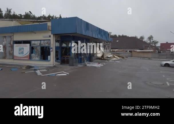 Stoyanka, Kyiv region, Ukraine - April 2022: Russia Ukraine War. A ...