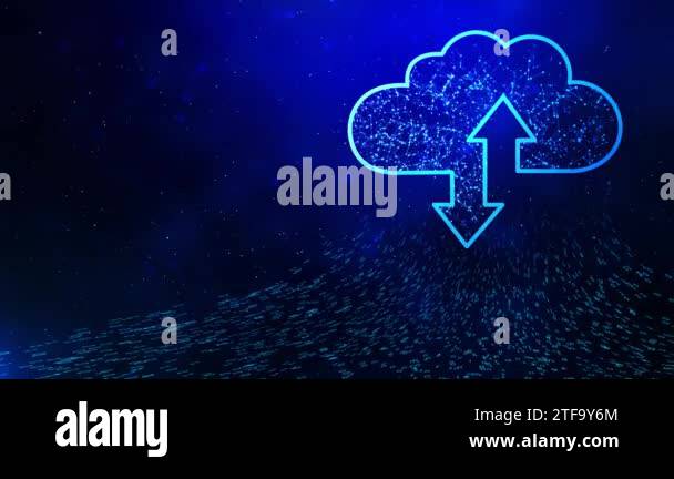 Abstract data center, data flow 3D 4K Abstract technology big data Loop ...