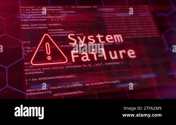 System Failure hacked, warning alert message screen 4k Animation ... System Failure hacked, warning alert message screen 4k Animation ...