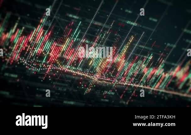 Business And Infographics Stats Market Data Background/ 4k animation of ...