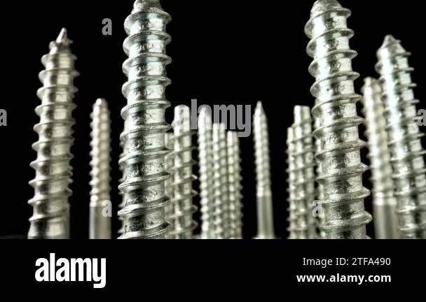 Metal screws, stainless bolts, steel anchors with screw threads ...