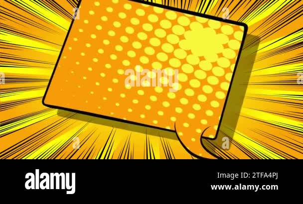 Abstract Colorful Pop art Speech Bubble Background. Manga intro Motion ...