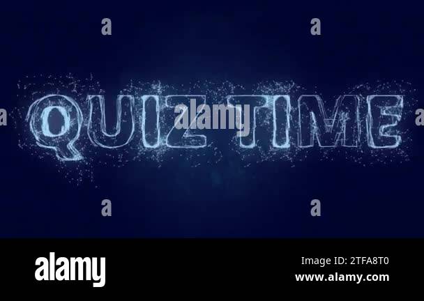 Quiz time text. Plexus with text quiz time. Plexus. 4K video Stock ...