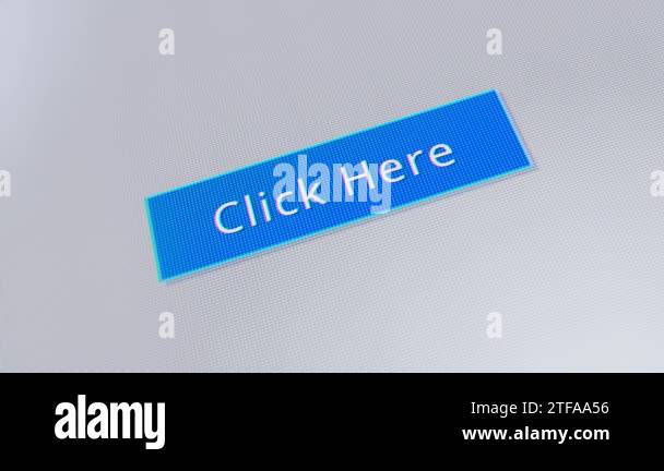 4k Loop Animation Of Mouse Cursor Icon Button Click Here Design And Mouse Clicked On It Stock