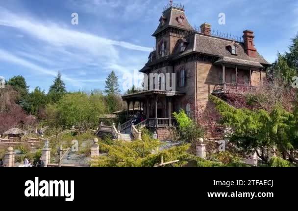The Phantom Manor haunted house ride in Disneyland Paris. 11.04.22 ...