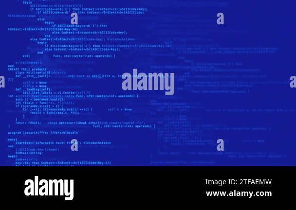 3d Loop Hacking Code Data Flow Stream Computer Screen Animation Stock Video Footage Alamy