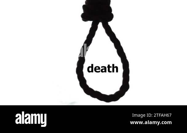 suicide, depressed man, gallows noose around his neck Stock Video ...
