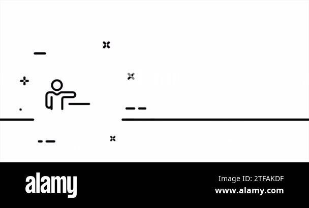 Man at the computer. Speech bubble, video lesson, commentary ...