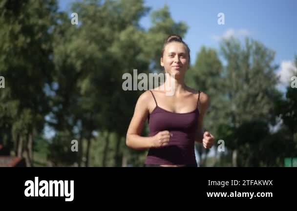 Woman jogging smiling spring Stock Videos & Footage - HD and 4K Video ...