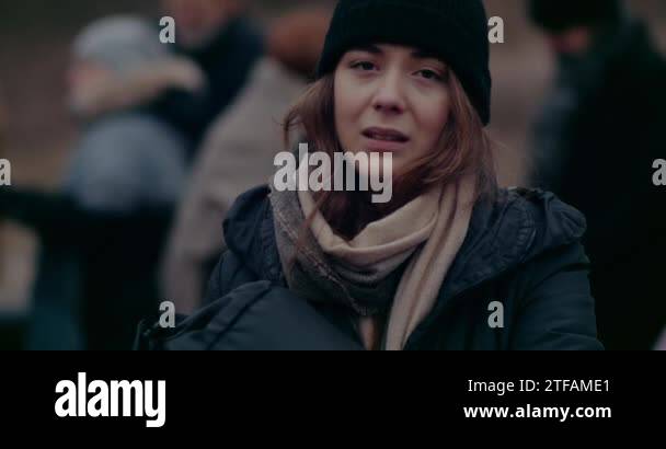 Portrait crying refugee woman Stock Videos & Footage - HD and 4K Video ...
