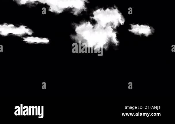 4K.alpha channel render fly through the realistic procedural fluffy clouds transparent ...