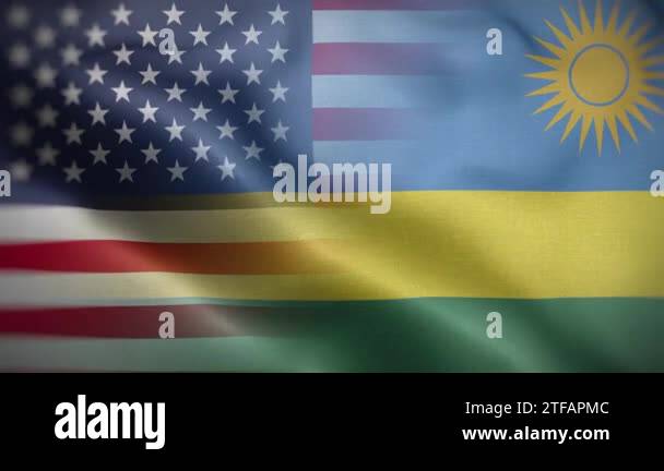 USA Rwanda Flag Loop Background 4K Stock Video Footage - Alamy
