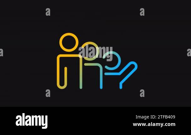 Animated passion dark gradient icon. Fulfilling dreams together. Making ... Animated passion dark gradient icon. Fulfilling dreams together. Making ...