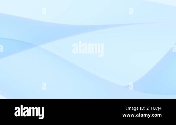 3D animation - Light blue abstract background of a smooth wavy shape ...