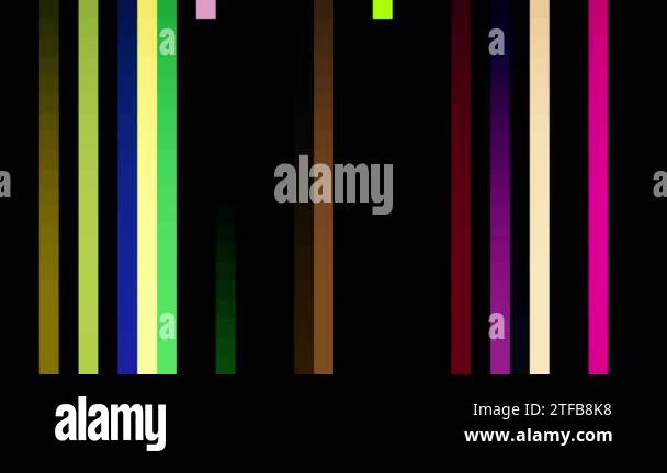 pixel art of colourful falling lines, 2D abstract low resolution ...