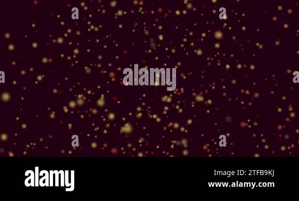 Animation of yellow and red spots of light flying in hypnotic motion on ...