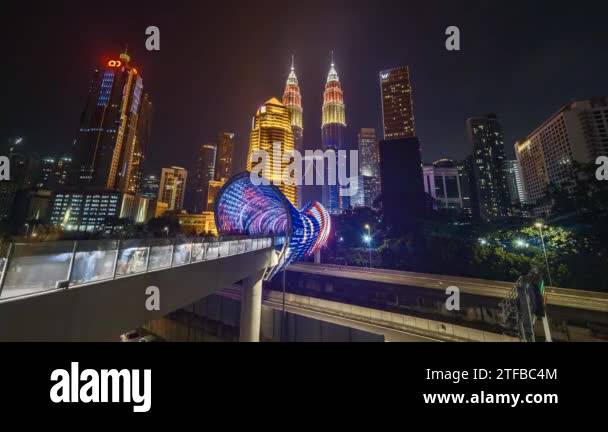 Kuala Lumpur, Malaysia - August 31, 2022 - Time-lapse 4k UHD footage of ...