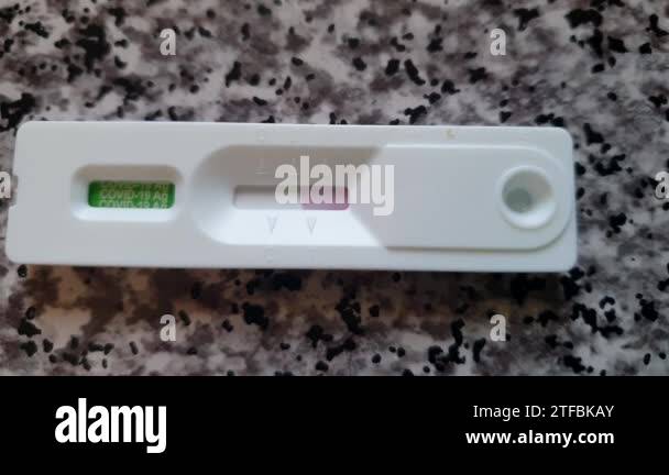 Covid-19 rapid antigen test kit ATK video showing result of infected ...