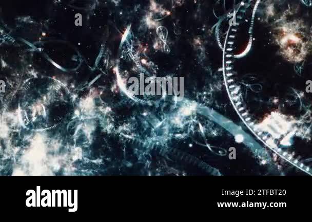 Loop dark space time Illusion abstract background. 4K 3D Loop Sci-Fi ...