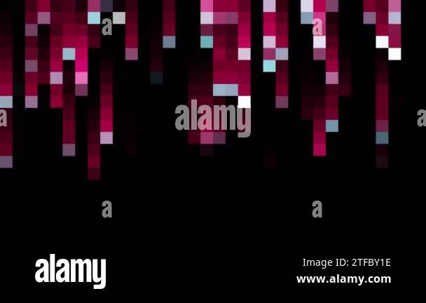 pixel art of flickering pixels, 2D abstract low resolution animation ...