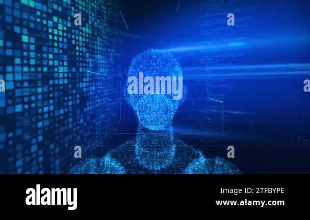 Artificial Intelligence biometric medical face scanner Loop Backgrounds ...