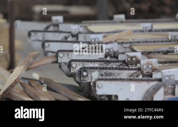 Furniture board production process. Furniture manufacture. Woodworking ...