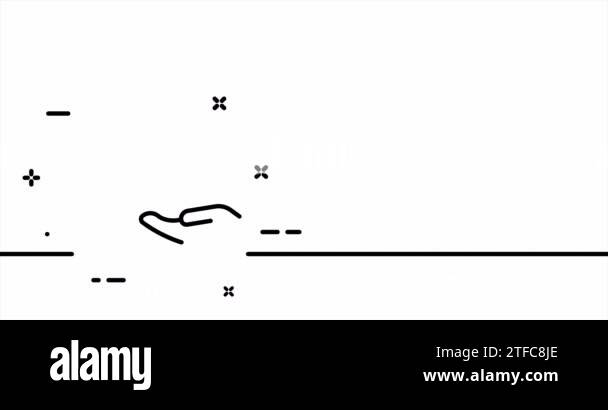 Faucet with water. Hand with arrow, bathe, virus, hand washing ...