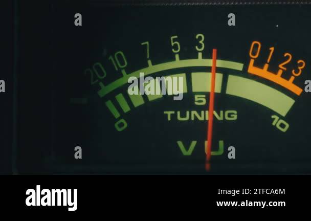 Arrow VU Meter on Tape Recorder, Vintage Analog Indicator Stock Video ...