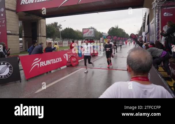 ANTALYA, TURKEY - MARCH 6, 2022: Runtalya Marathon. Ukrainian athlete ...