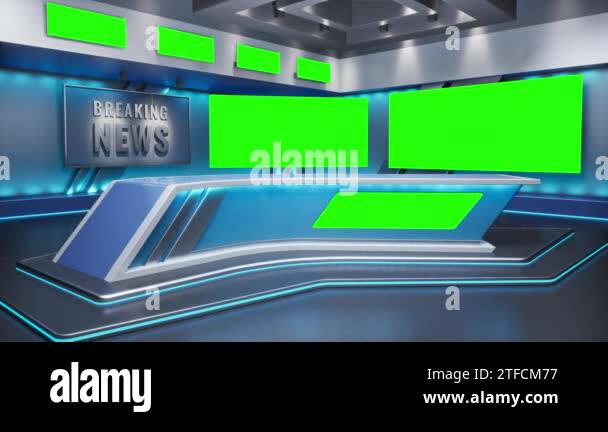 Tv Studio. Studio. News studio. Newsroom Background for News Broadcasts. Blurred of studio at TV ...