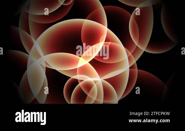 Beautiful floating up moving orange glowing bokeh bubbles lights Seamless loop motion Background ...