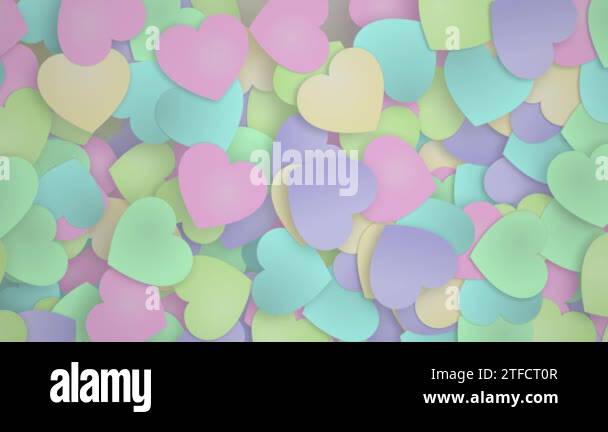 Gentle colored hearts pastel background I love youPastel colored hearts ...